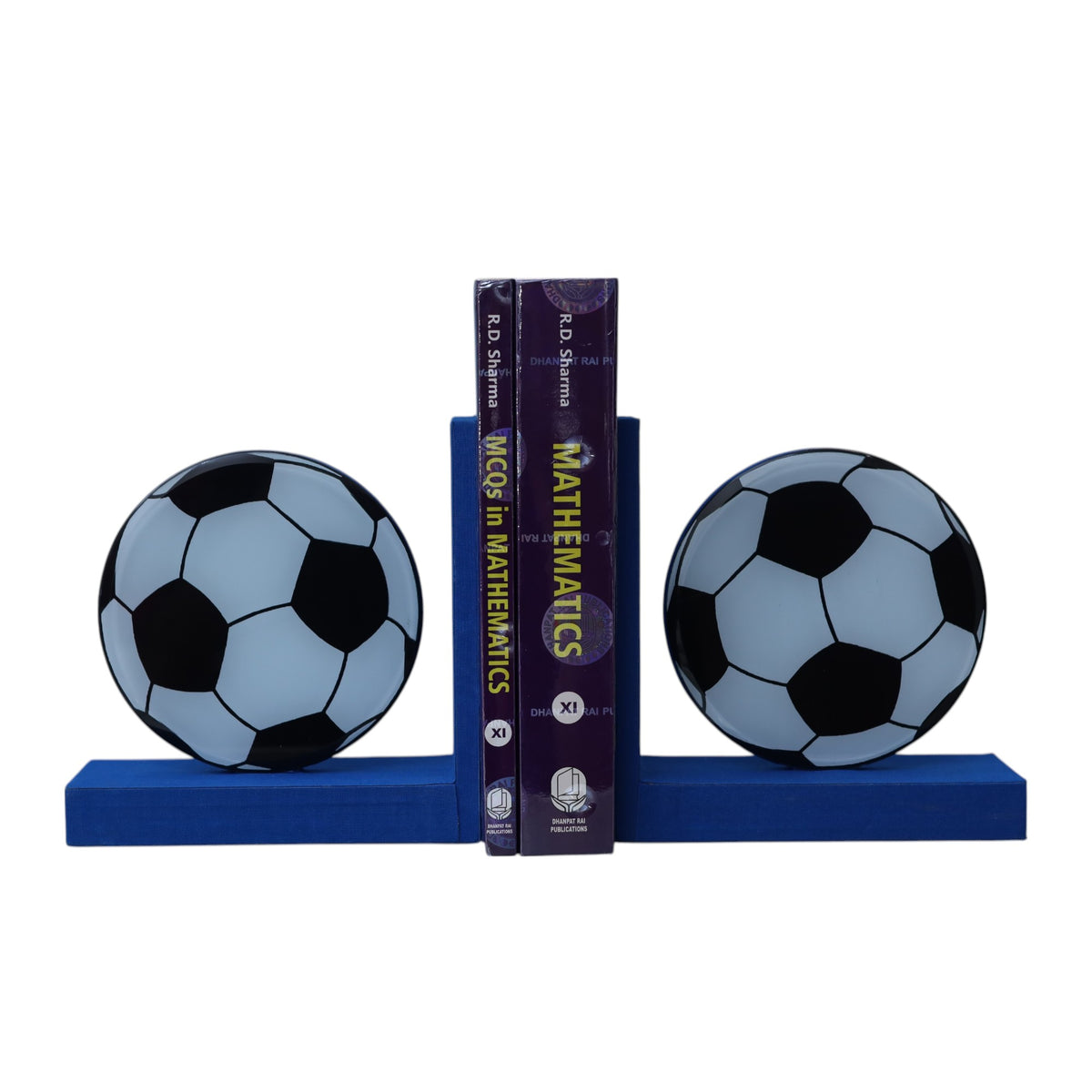 Premium Glass Kids Bookends With Football Design