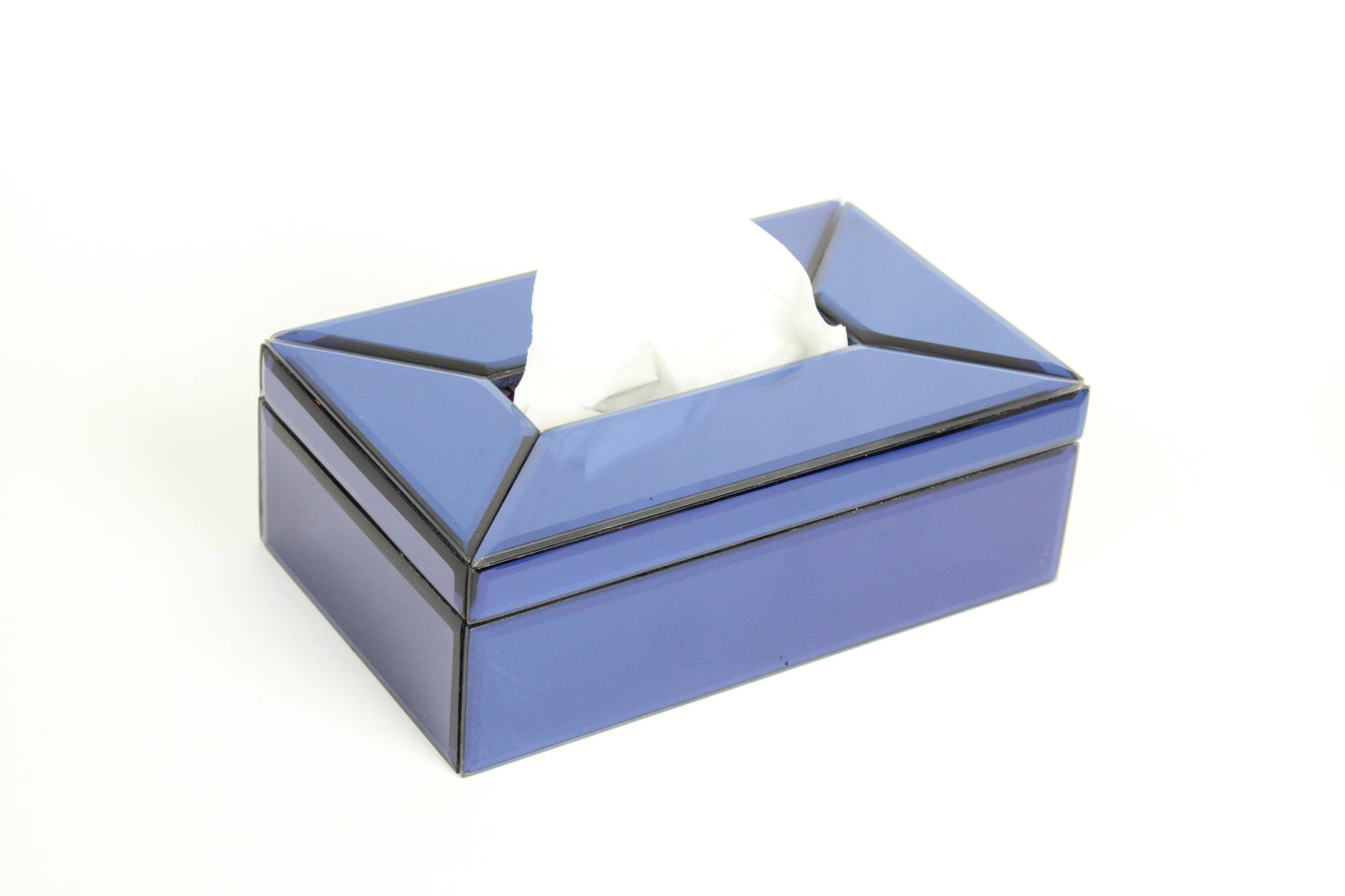Luxury Blue Glass Tissue Box – treasurehuntIn